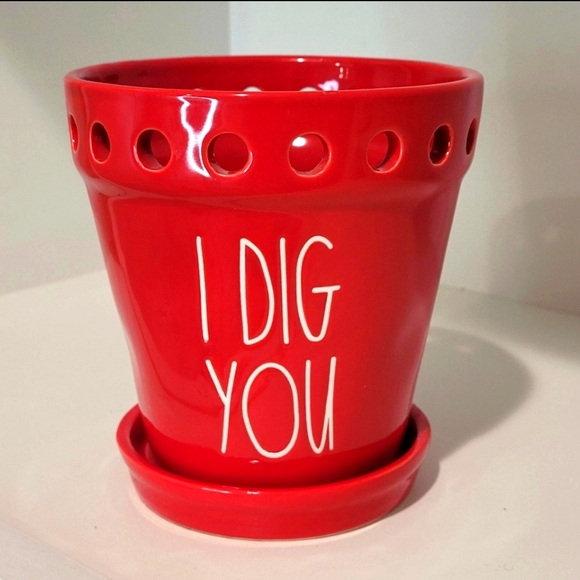 Rae Dunn | Accents | Rae Dunn Red Pot I Dig You Planter Artisan ...